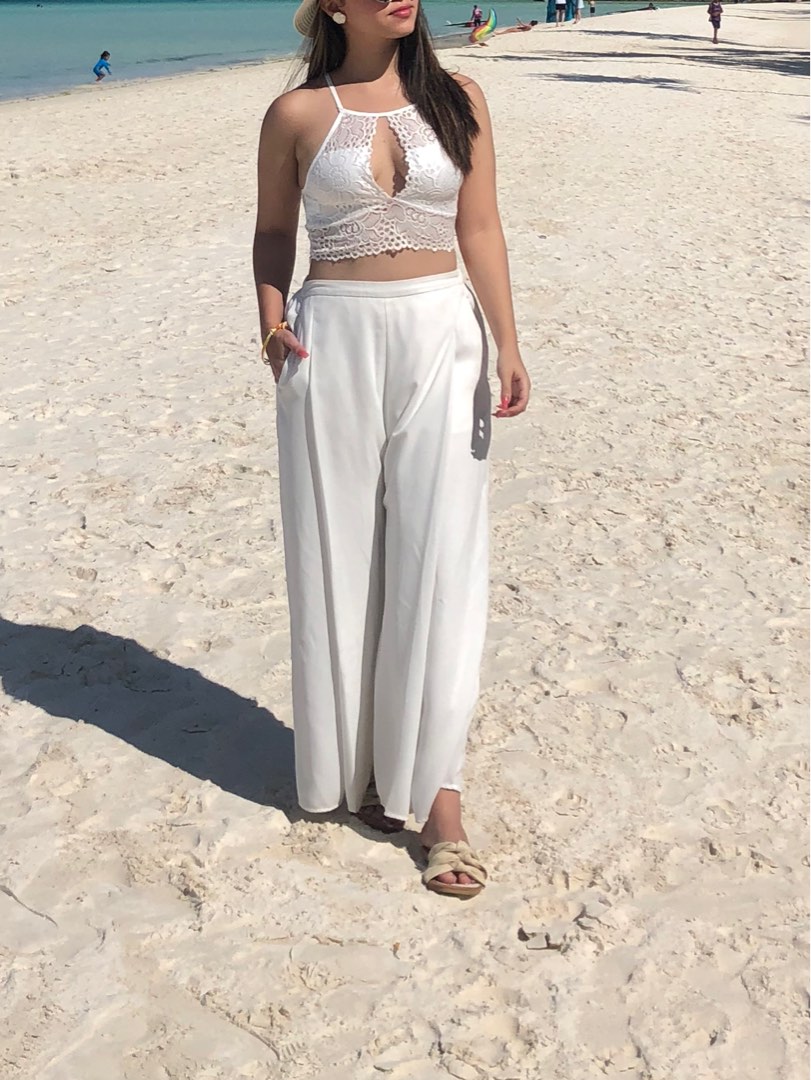 Sexy White Crop Top For Beach On Carousell