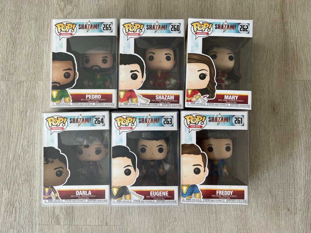 SHAZAM Funko Pop Full Set, Hobbies & Toys, Toys & Games on Carousell