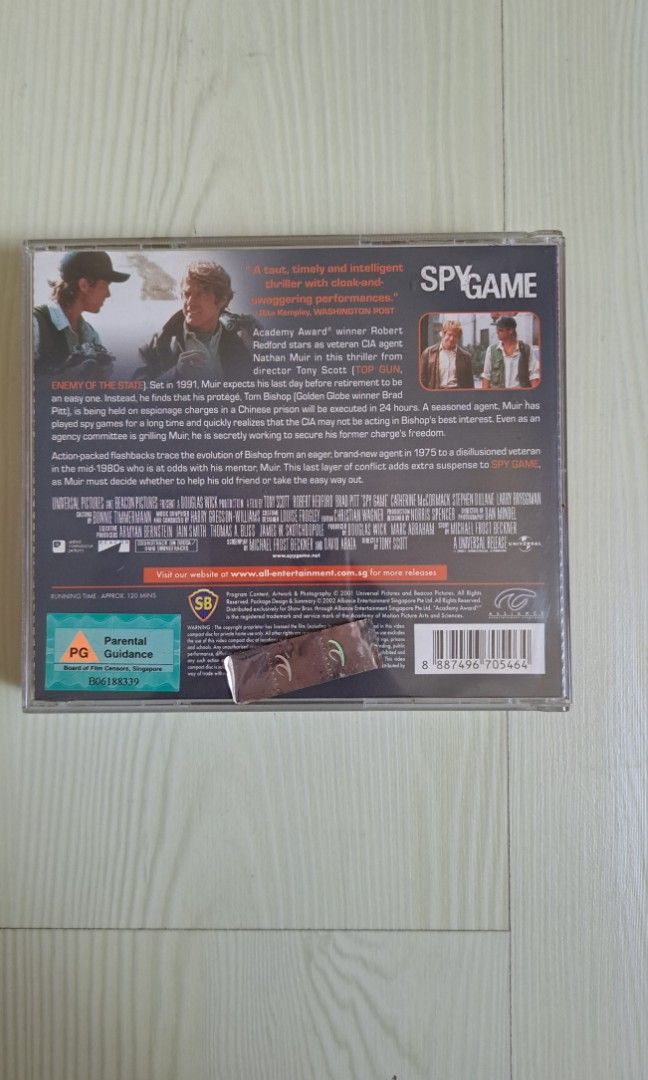 Spy Game movie, Hobbies & Toys, Music & Media, CDs & DVDs on Carousell