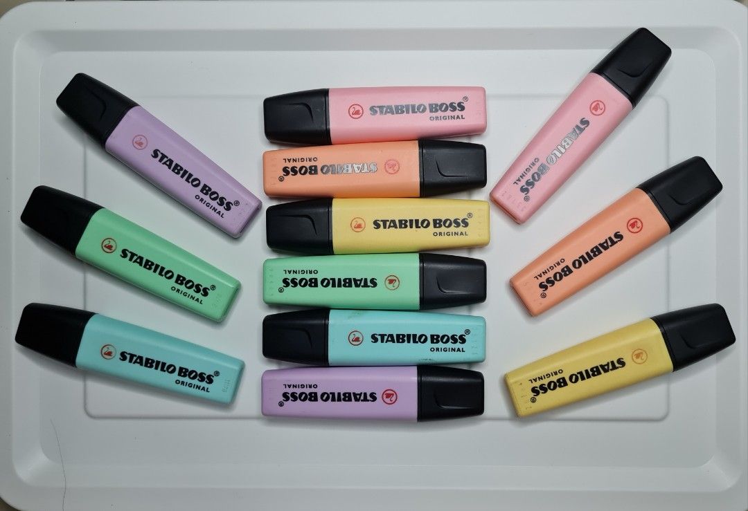 Stabilo pastel highlighter set (12pcs) on Carousell