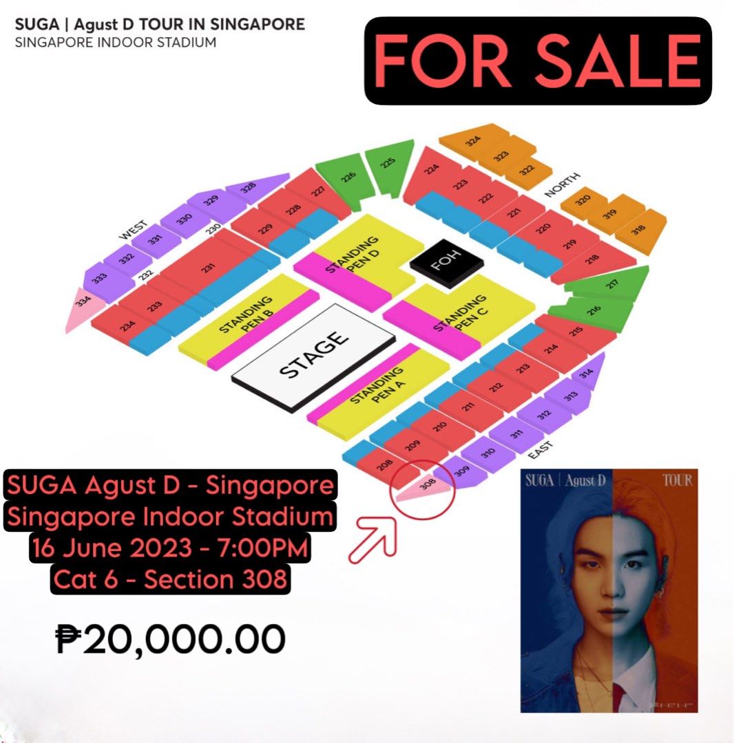 SUGA Agust D Tour in Singapore, Tickets & Vouchers, Event Tickets on ...