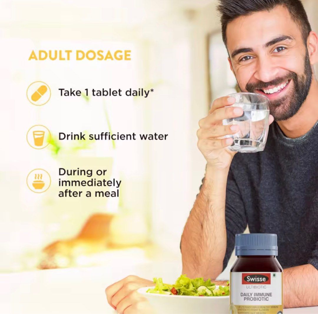 Swisse Ultibiotic Daily Immune Probiotic 30 Capsules, Health ...