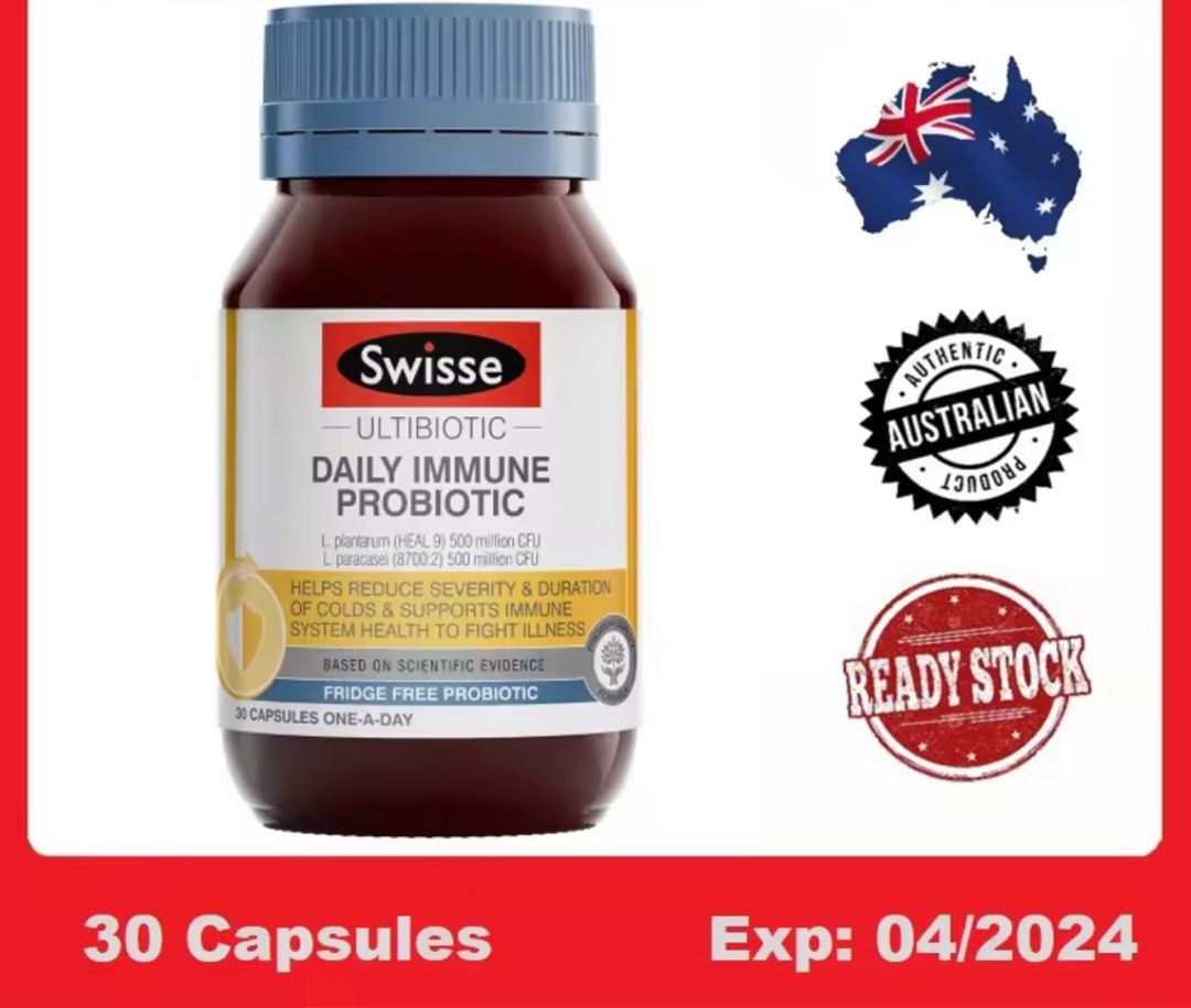 Swisse Ultibiotic Daily Immune Probiotic 30 Capsules, Health ...