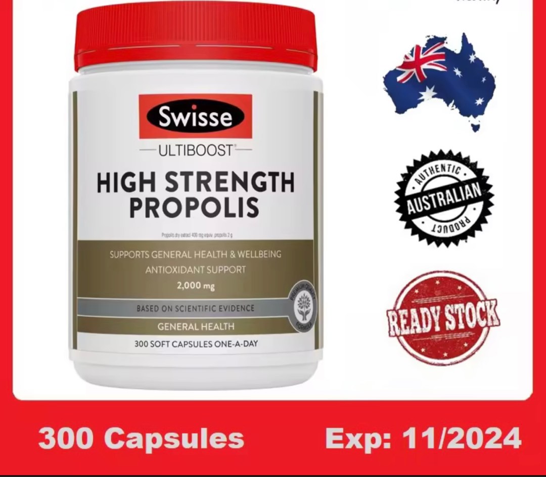 Swisse Ultiboost High Strength Propolis 300 Capsules, Health & Nutrition, Health Supplements ...