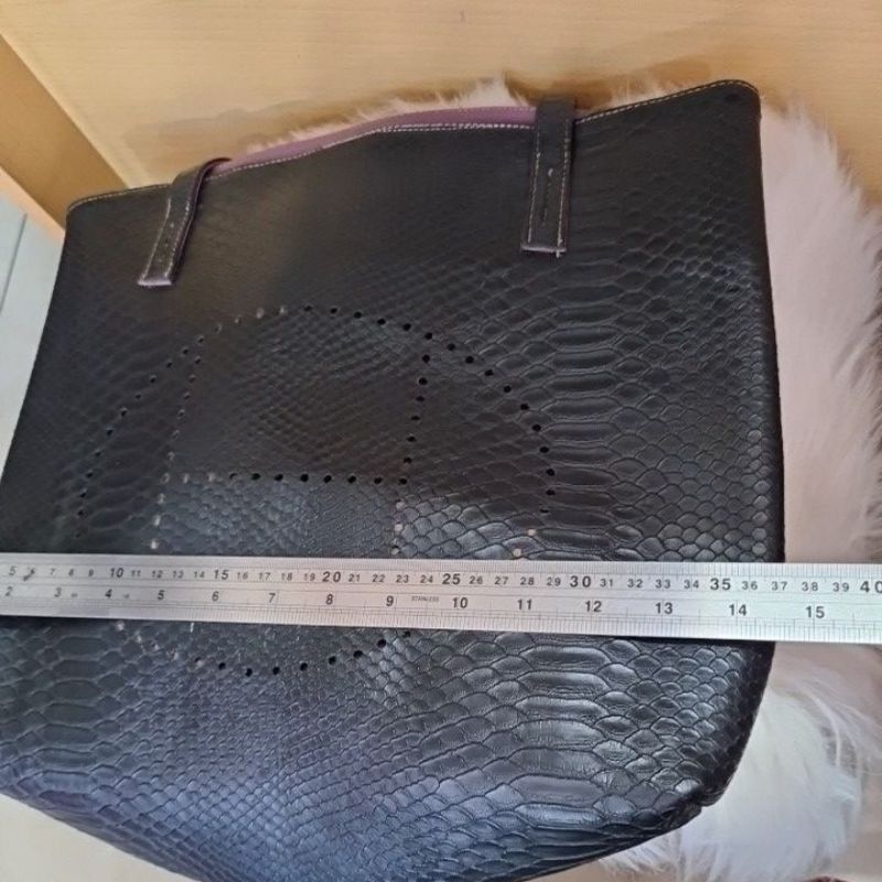 TAS HERMES SNAKE SKIN MOTIF, Fesyen Wanita, Tas & Dompet di Carousell