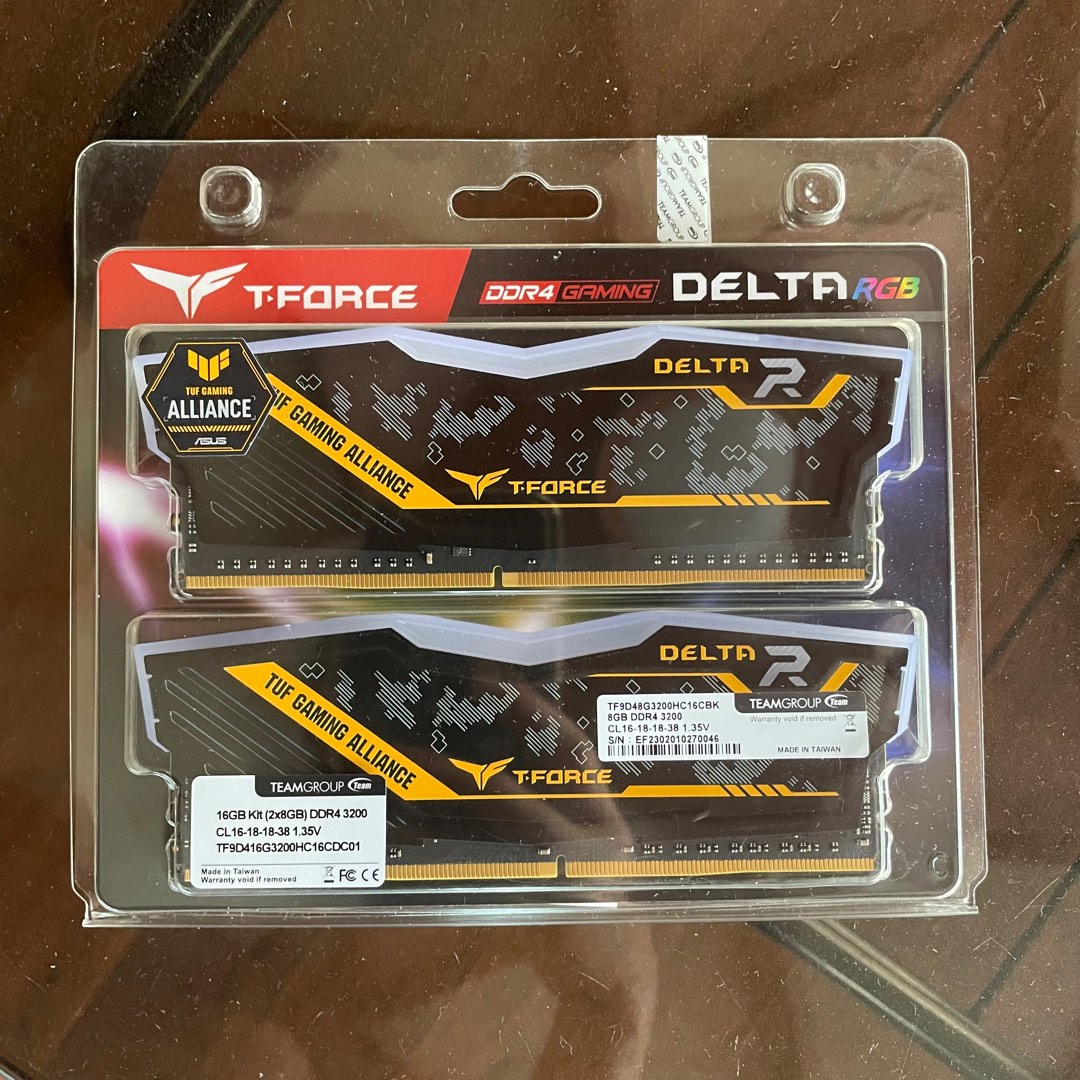 TEAM 16GB (2x8) TFORCE DELTA TUF RGB RAM on Carousell