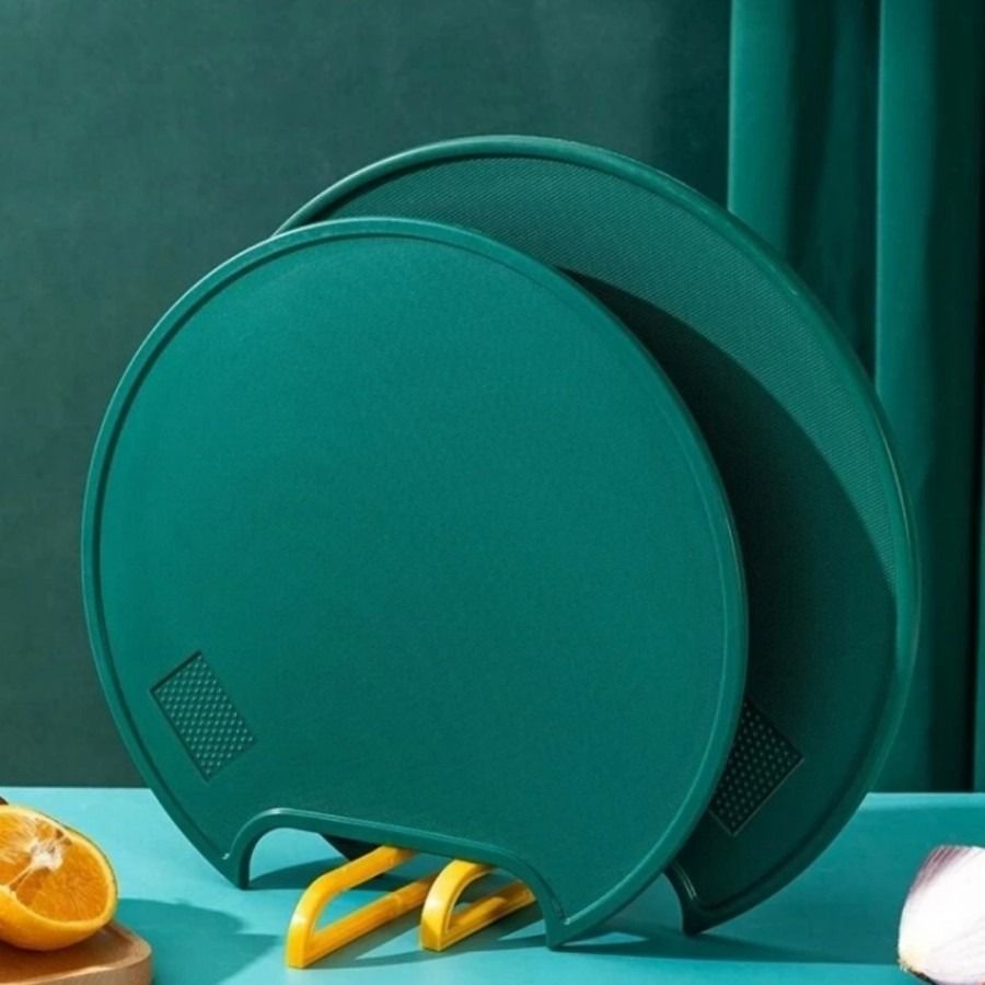 Telenan Bulat Anti Jamur Tatakan Potong Buah Sayur Cutting Board 2in1 ...