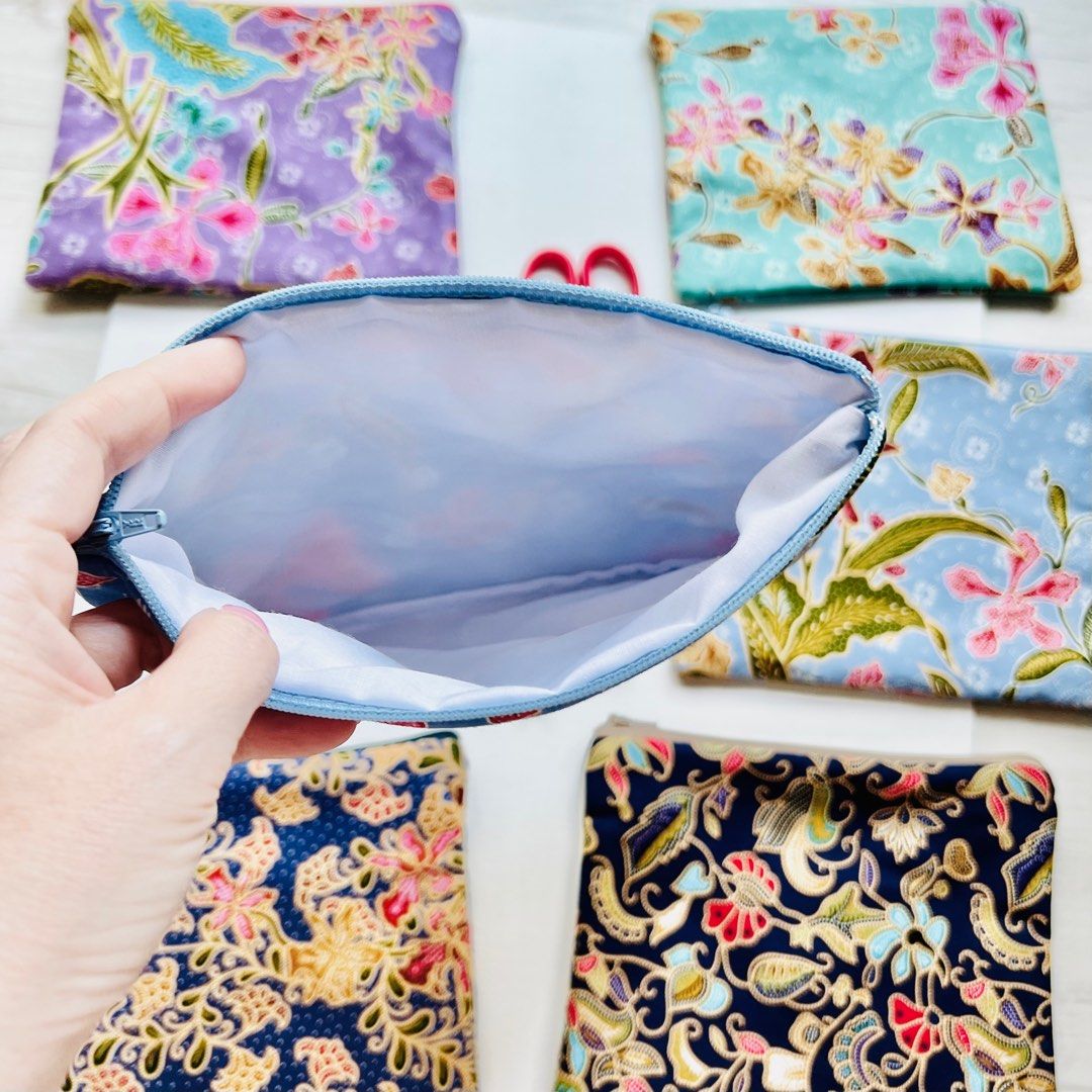 The Everyday Batik Pouch Handmade in Singapore, Women's Fashion, Bags ...