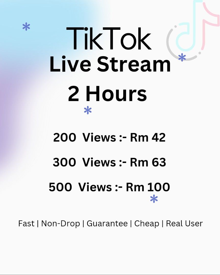 TikTok Live Stream | 2 Hours | Fast |, Announcements on Carousell