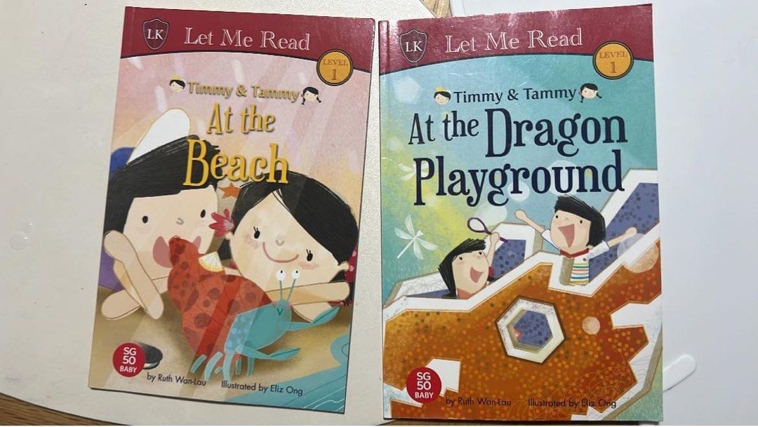 Timmy and Tammy books - at the beach, at the dragon playground, Hobbies ...