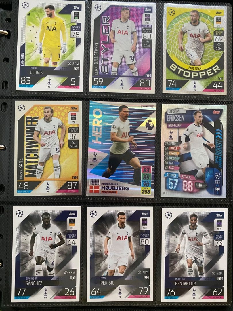 Tottenham Hotspurs assorted cards lot (Tags: messi, ronaldo, neymar ...