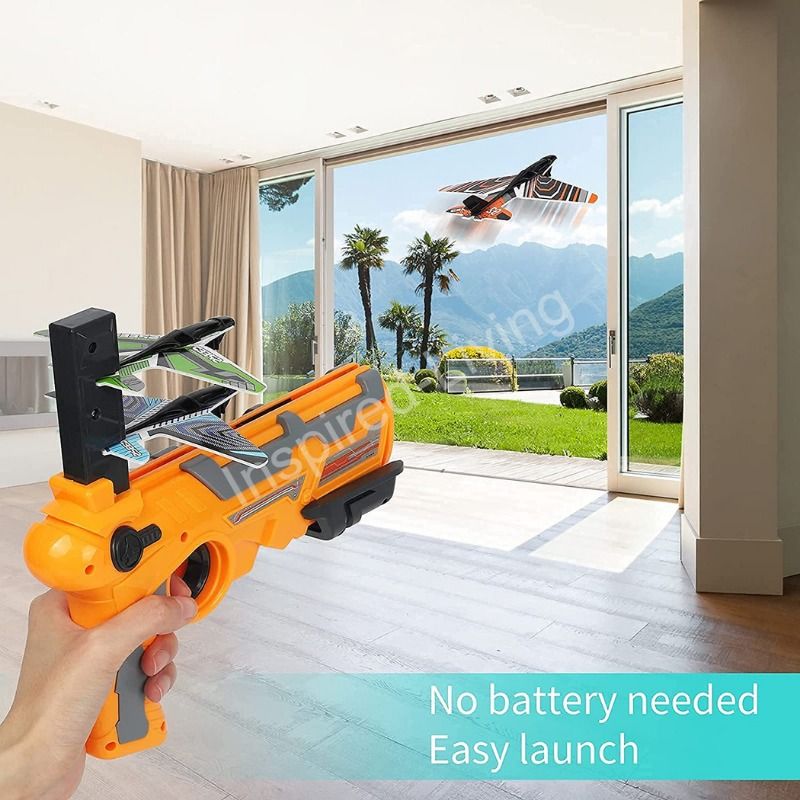 Toy Airplane Launcher Flying Gun, Babies & Kids, Infant Playtime on ...