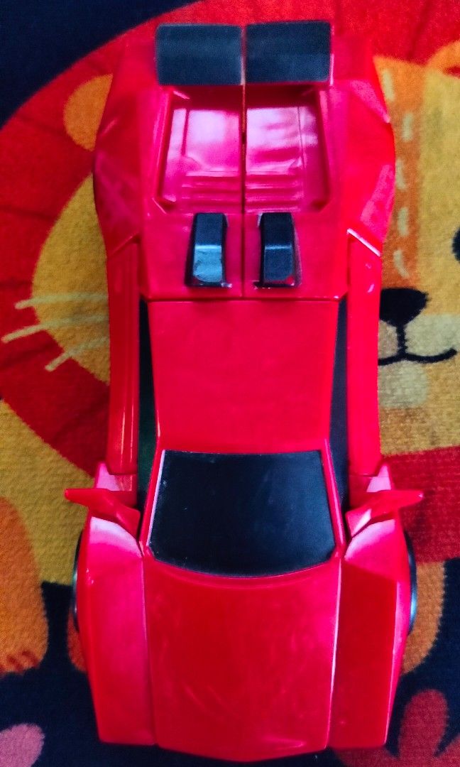 Transformers Robots In Disguise Sideswipe 3 Step Changer Red Car HTF on ...