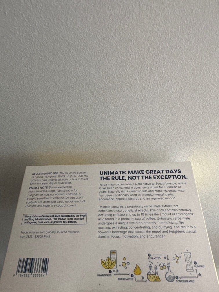 UNICITY Unimate Ultra-concentrated yerba mate drink mix (lemon flavour ...