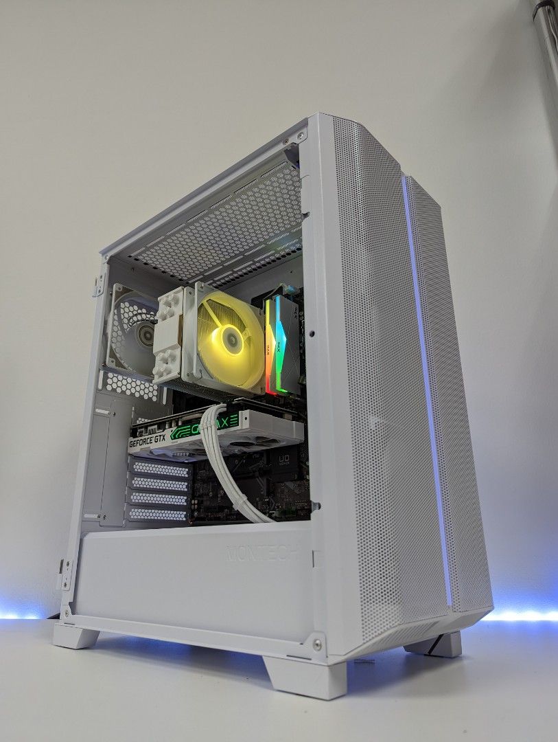 Value white themed Build featuring Intel I5 11400F + GTX 1660 SUPER ...