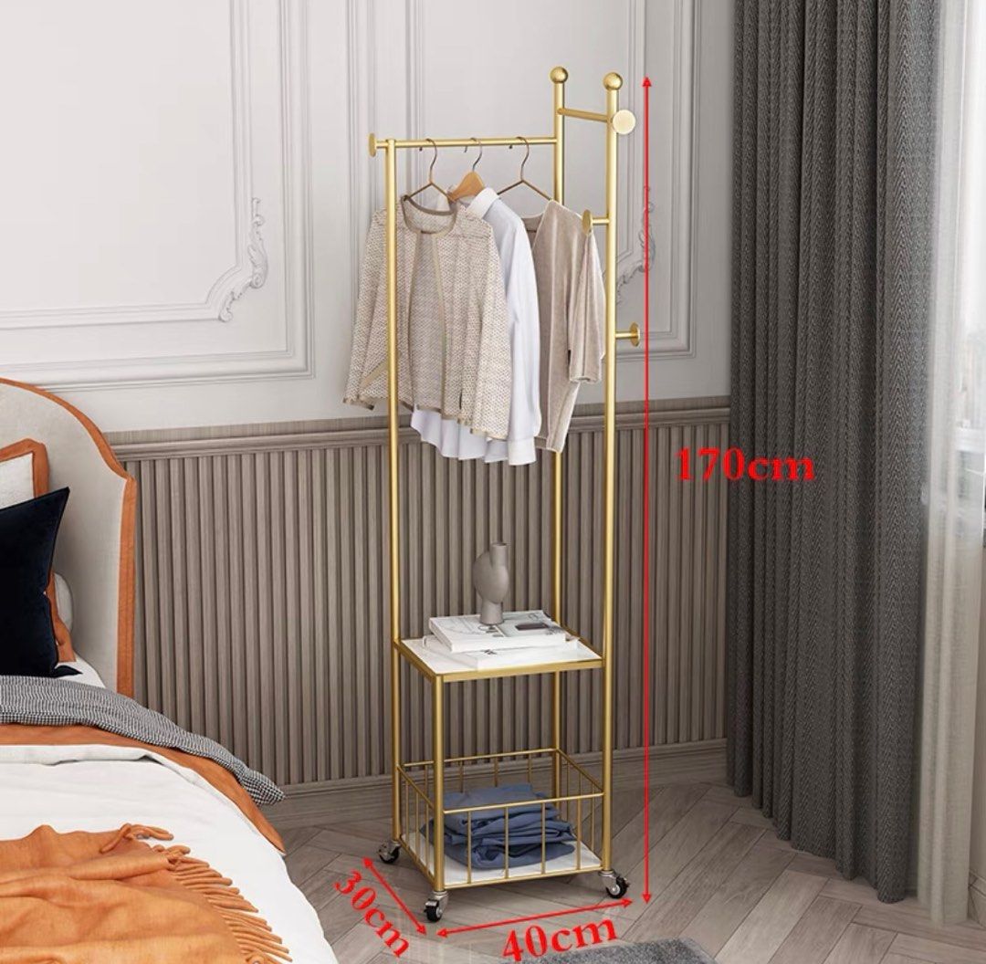 Various designs! Designer Clothes Rack In black or gold, Furniture ...