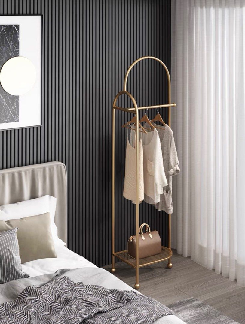 Various designs! Designer Clothes Rack In black or gold, Furniture ...
