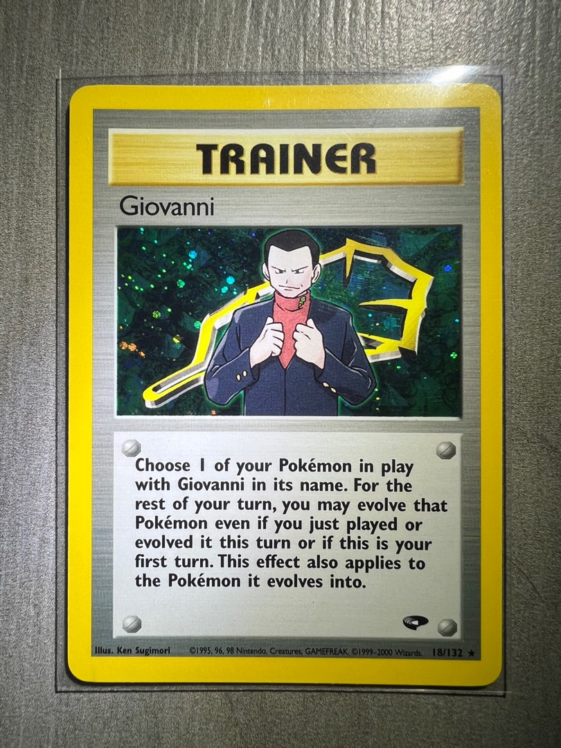 [Vintage] Giovanni Gym Challenge Trainer Pokemon Card, Hobbies & Toys ...
