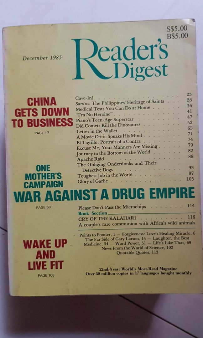 Vintage Reader's Digest Complete Collection of Year 1985, Hobbies ...