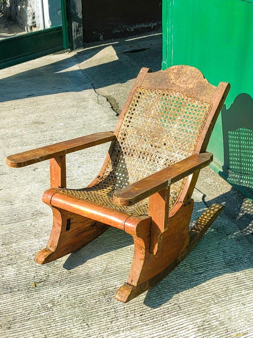 Vintage Small Size Kiddie Butaka Solihiya Rocking Chair, Hobbies & Toys ...