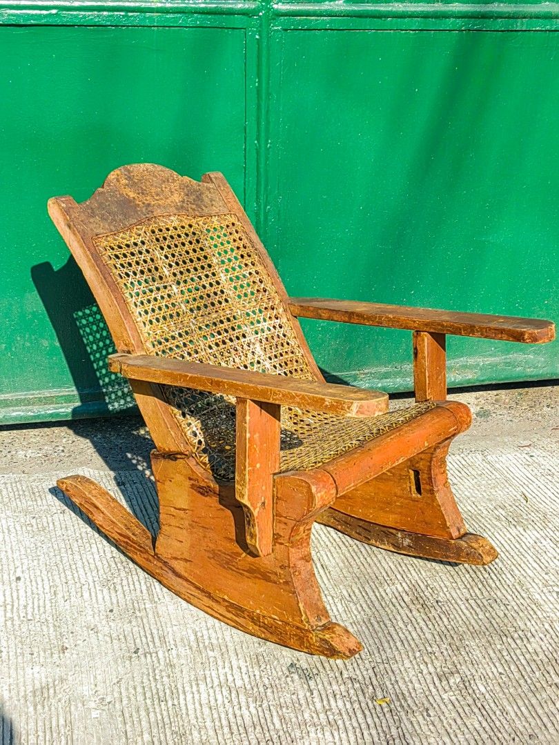 Vintage Small Size Kiddie Butaka Solihiya Rocking Chair, Hobbies & Toys ...