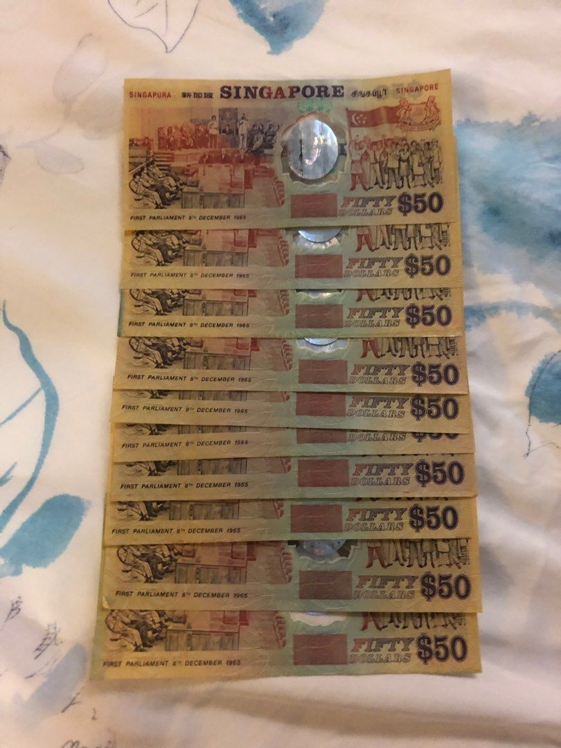 Well Used $50 Singapore Plastic Notes for Sale, Hobbies & Toys ...