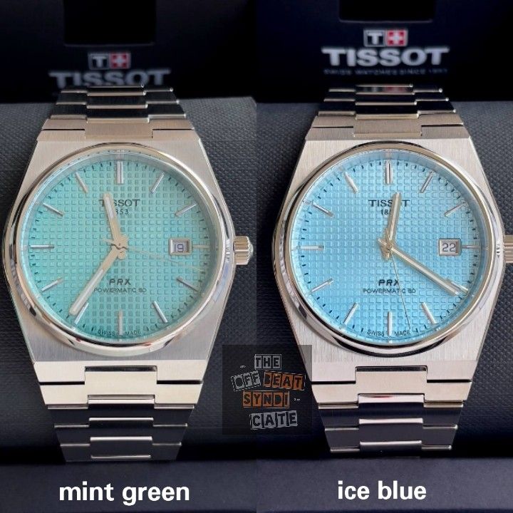 100% Original Tissot PRX Powermatic 80 Men's Watch Mint Green | Ice ...