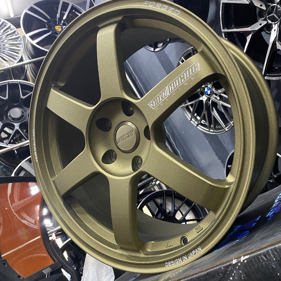 18’ TE37 design sport rim 5x112 5x114.3, Car Accessories, Tyres & Rims ...