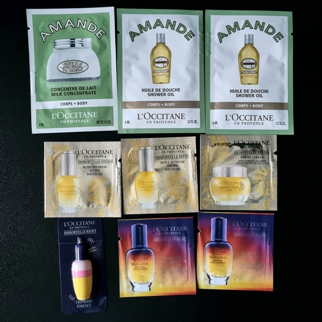 $1 Fresh /Loccitane / Lancome / History of Whoo / Clarins Double Serum travel sized samples ...