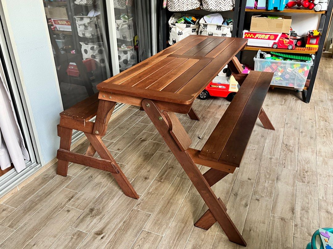 2-in-1 bench table set, Furniture & Home Living, Furniture, Other Home ...