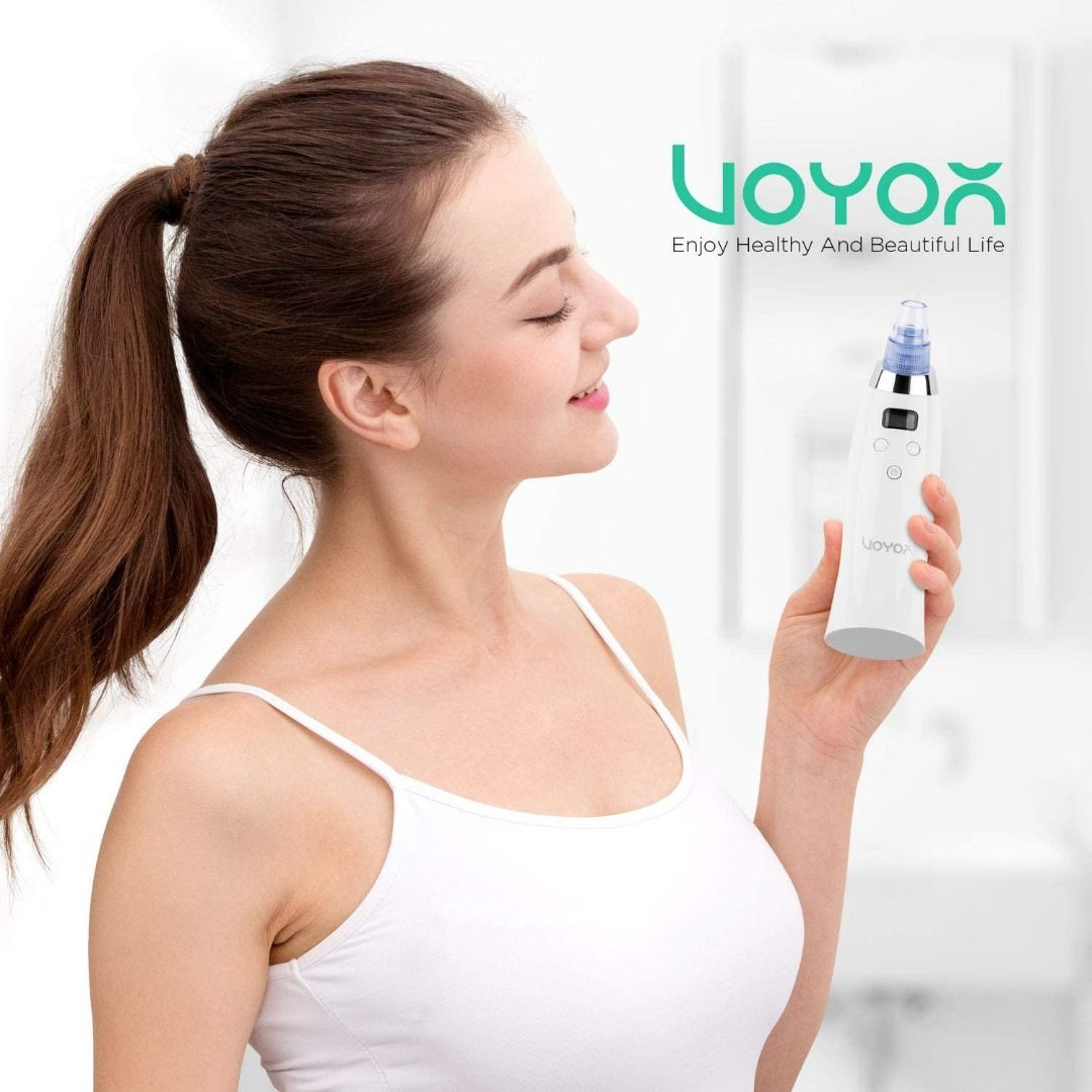 3225) VOYOR ELECTRIC PORE VACUUM CLEANER FOR ACNE FACE WITH 5 SUCTION HEADS, 5 ADJUSTABLE ...