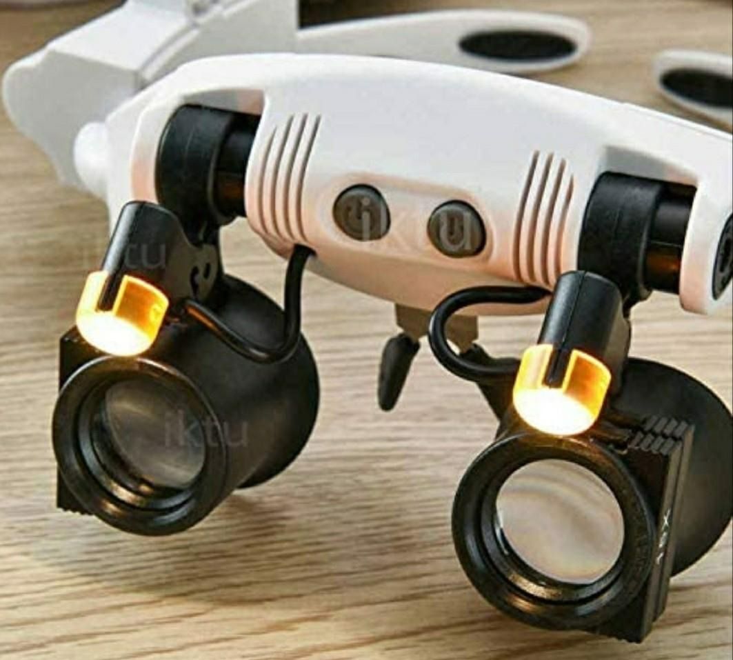 3227) DOUBLE EYE LED INTERCHANGEABLE WARM AND COLD LIGHT LAMPSHADE HEAD ...