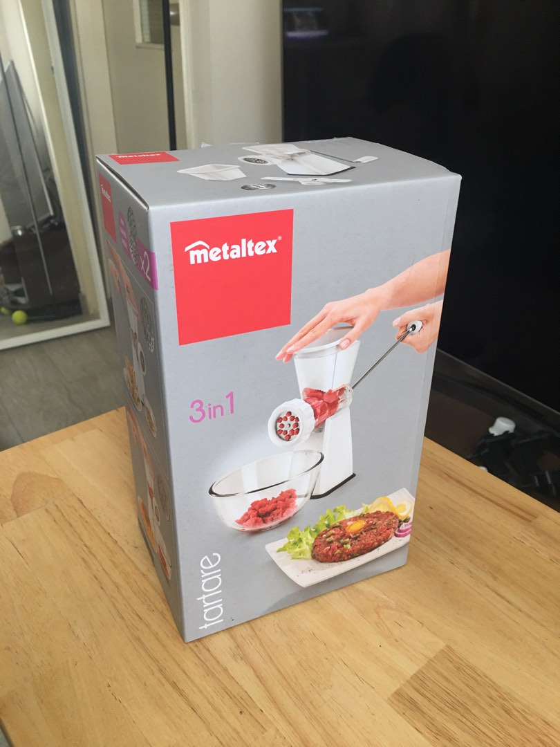 Metaltex Tartare 3 in 1 Meat Mincer with Pastry Attachment | Brand New ...