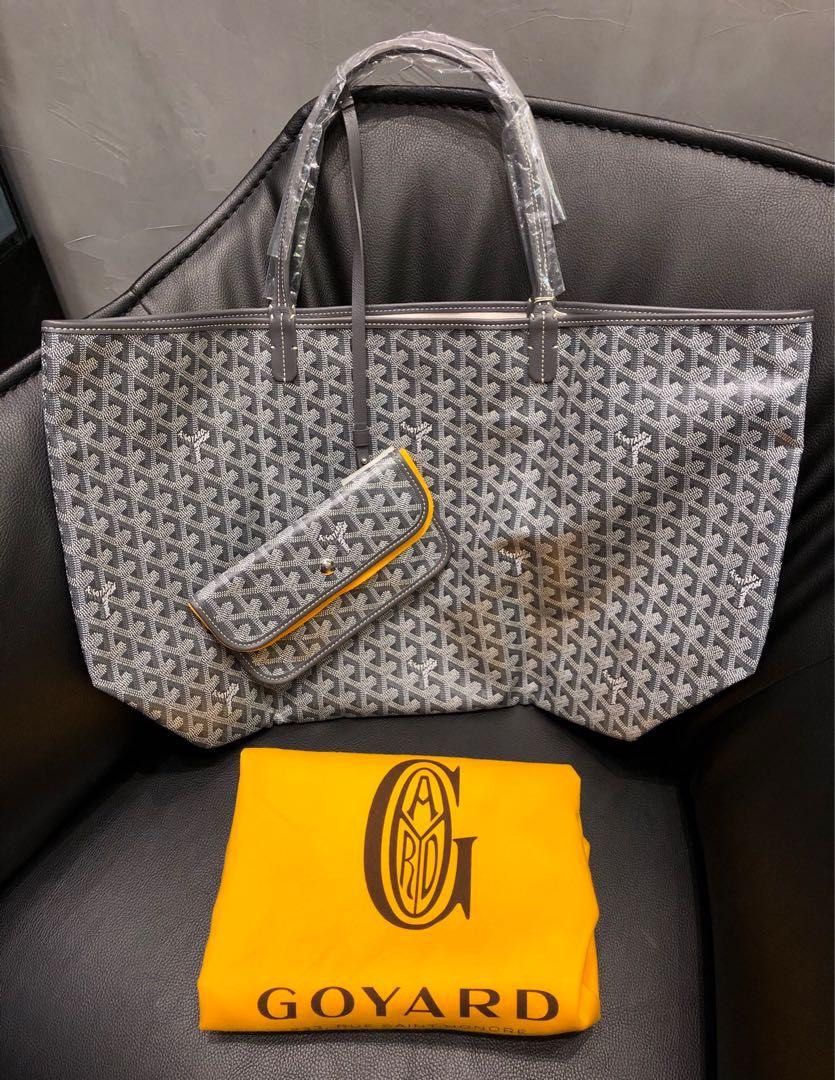 全新真品 GOYARD 高德亞 灰色 GM 大款 SAINT LOUIS. 購物包 媽媽包 托特包 BOOKTOTE, 名牌精品, 精品包與皮夾在旋轉拍賣