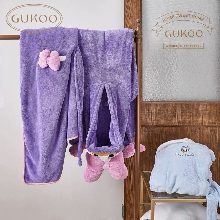 GUKOO果殼 disney daisy 迪士尼 黛西浴裙 黛西浴袍 吸水浴袍 毛巾衣, 她的時尚, 內衣褲、小可愛、睡衣在旋轉拍賣