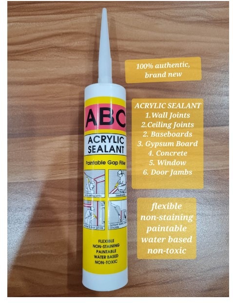 ABC Acrylic Sealant Paintable Gap Filler Clear (per tube) on Carousell