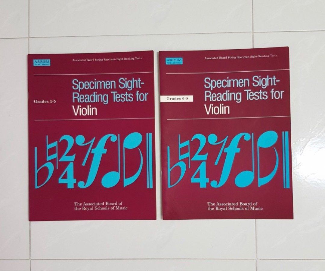 ABRSM Violin sight reading tests Grades 1 to 8, Hobbies & Toys, Music ...