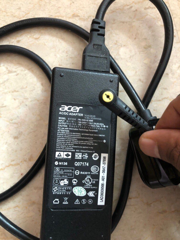 ACER Laptop charger, Computers & Tech, Parts & Accessories, Chargers on ...