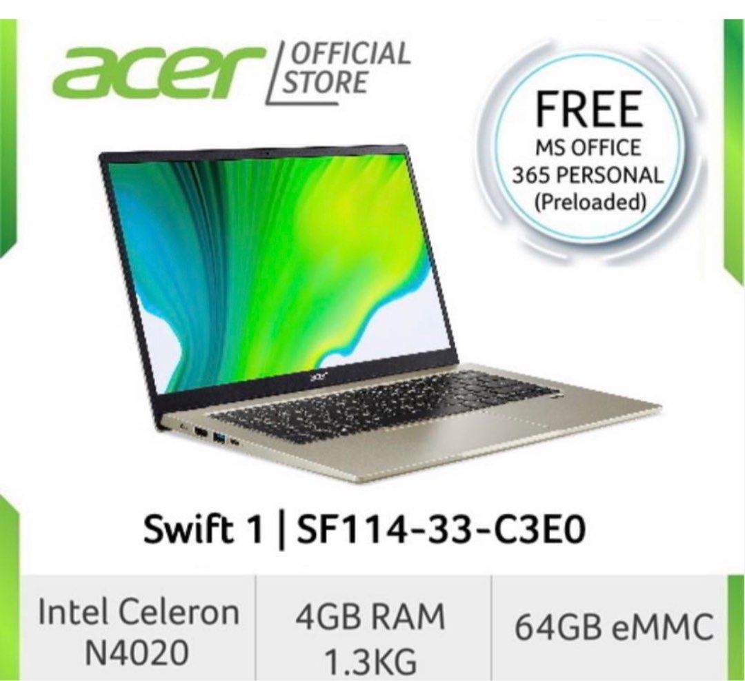 Acer swift 1, Computers & Tech, Laptops & Notebooks on Carousell