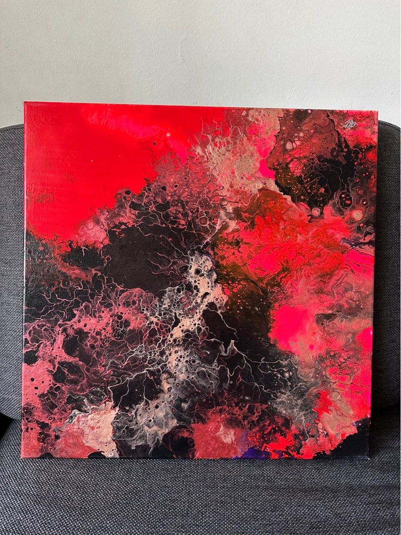 Acrylic Resin painting - Red, Furniture & Home Living, Home Decor ...