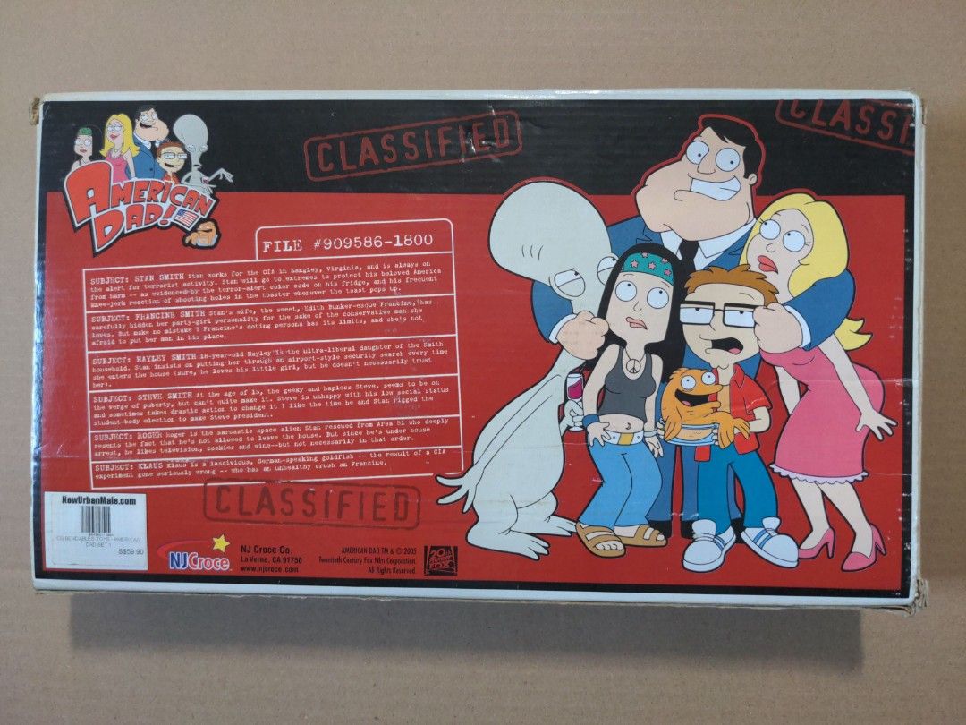 American Dad Limited Edition Bendables Steve Francine Stan Hayley Roger ...