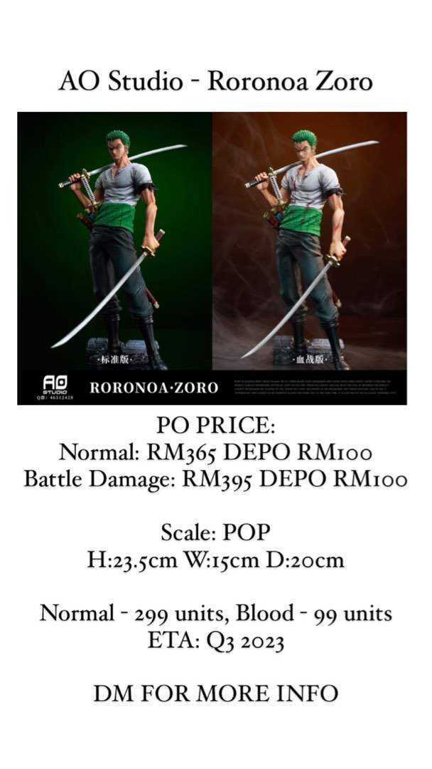 AO Studio - Roronoa Zoro, Hobbies & Toys, Toys & Games on Carousell