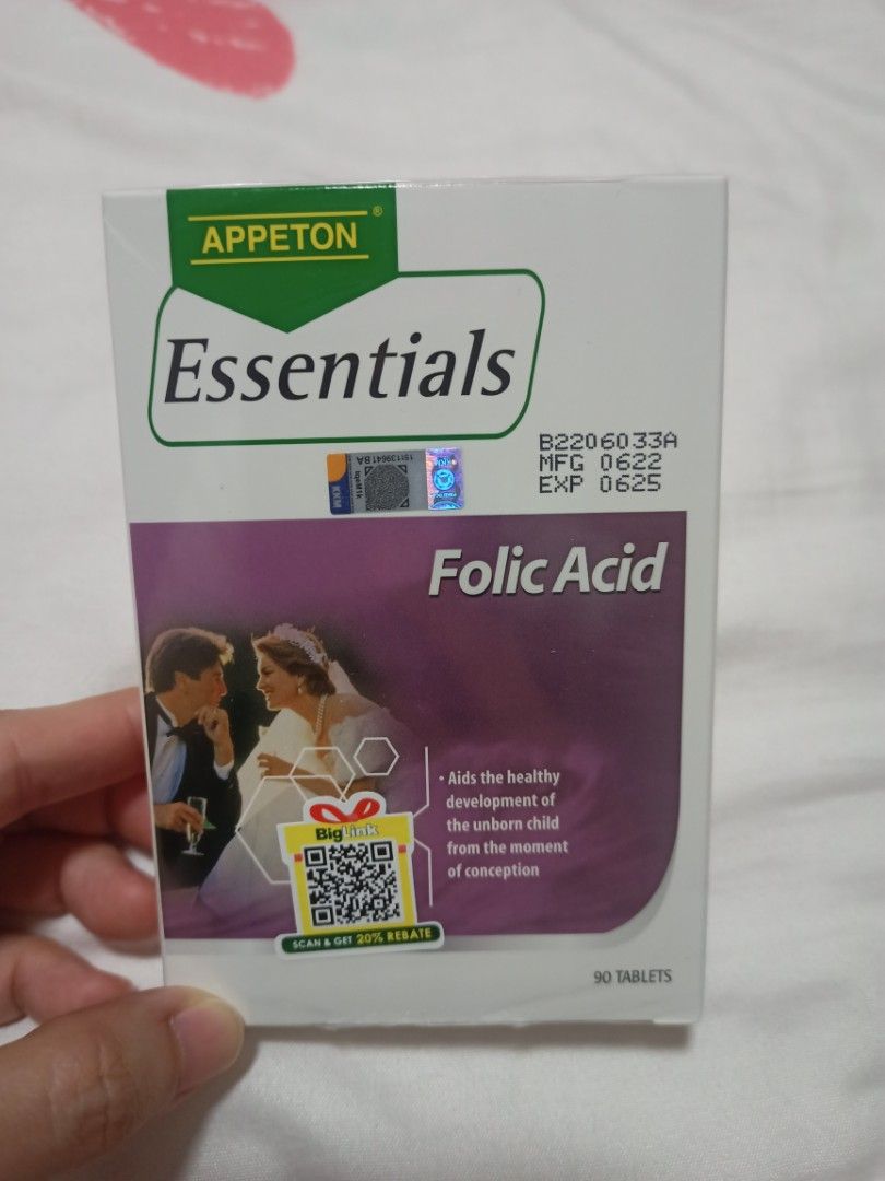 Appeton essentials folic acid, Health & Nutrition, Health Supplements ...