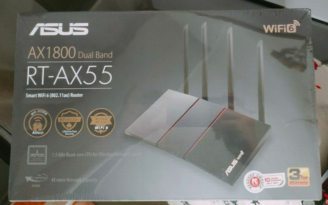 ASUS AX1800 WiFi 6 Router (RT-AX55) - Dual Band Gigabit Wireless Router ...