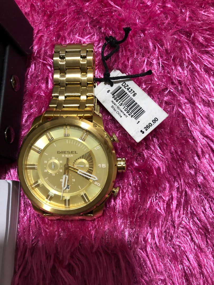 Authentic/Original Diesel Gold Watch For Men , Men's Fashion, Watches ...
