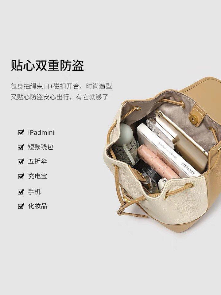 Togo skin leather Backpack, Women's Fashion, Bags & Wallets, Backpacks ...