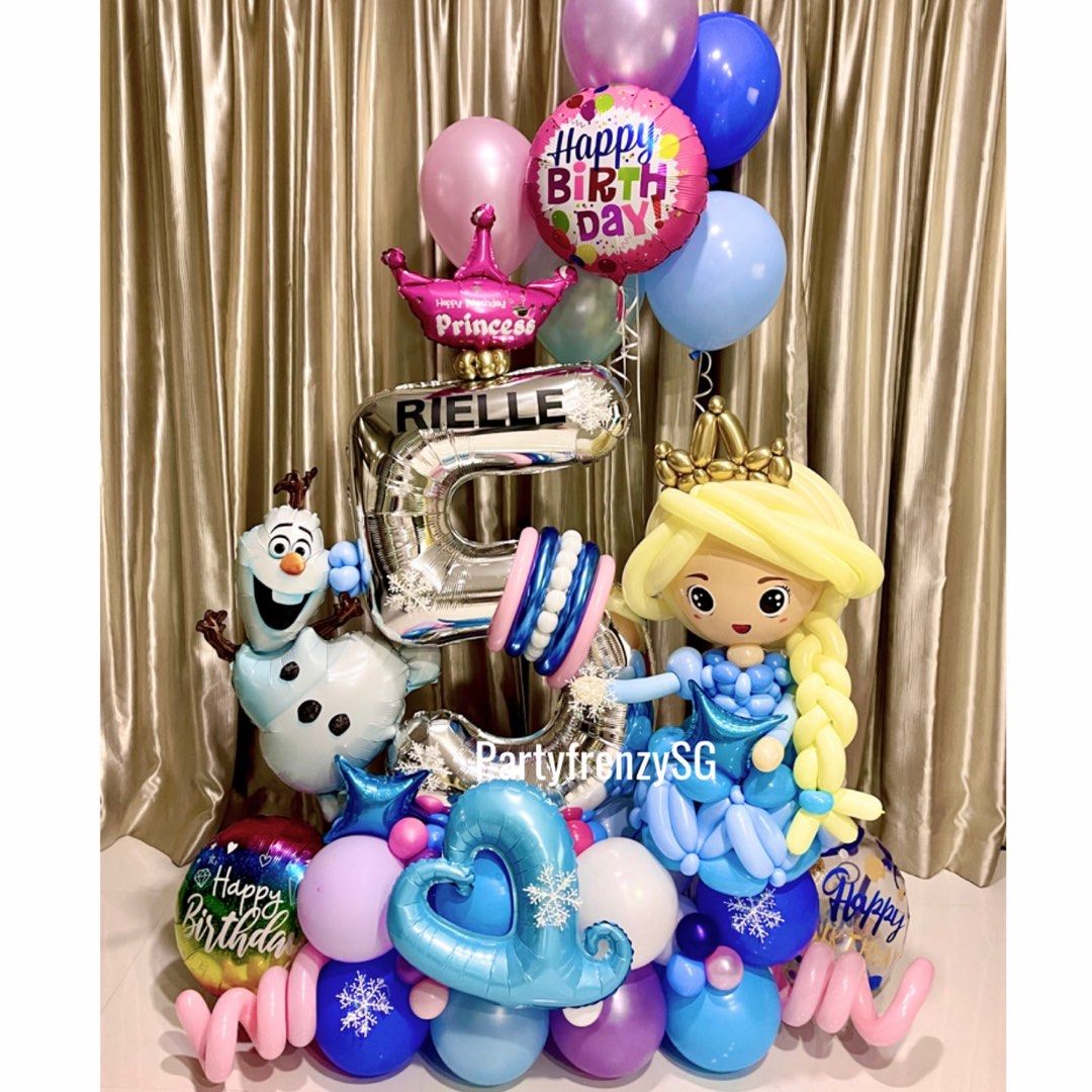 Balloon Princess Decoration | Balloon Snowy Queen Princess Centerpiece ...