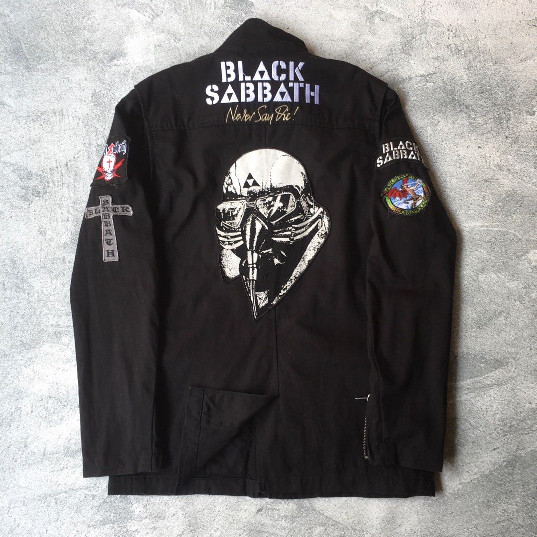 Black Sabbath Chore Jacket, Fesyen Pria, Pakaian , Baju Luaran di Carousell