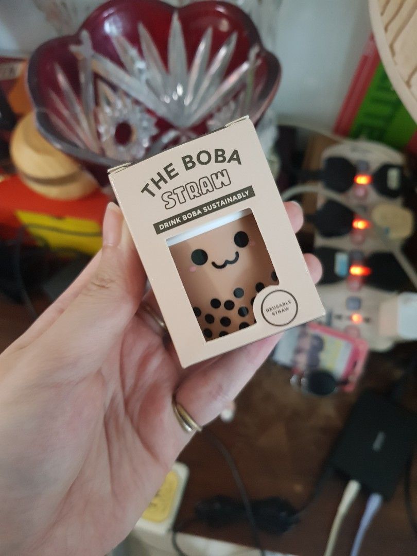 Boba Tribe Reuseable Boba Straw + Keychain Case, Hobbies & Toys ...