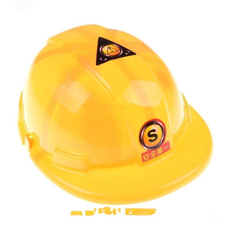 Builder construction helmet toy children play pretend helmet toy yellow ...